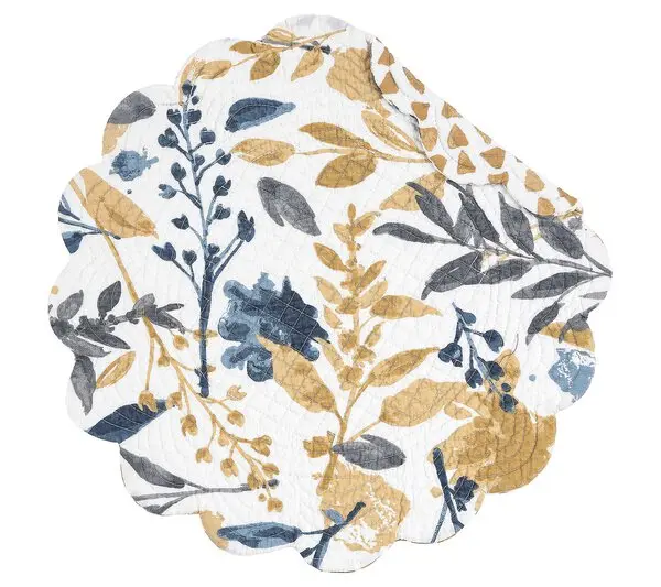 VALERIE PARR HILL 17' Natural Home Round Placemat Set Of 6 Val Erie