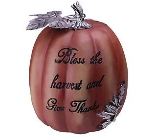 NORTHLIGHT 10' Bless The Harvest & Give Thanksg Iving Pumpkin