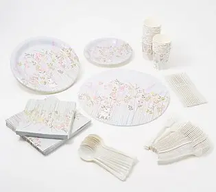 DESIGNING DINING 168-pc Disposable Celebration Dinnerware Set