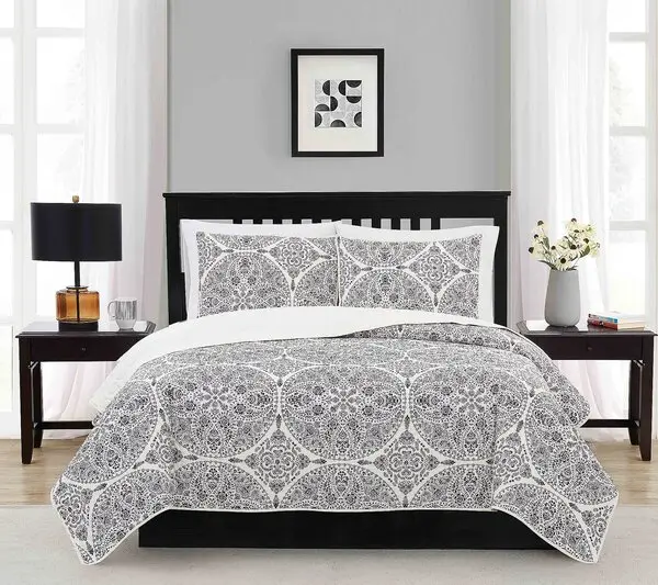 CANNON Gramercy King 3 Piece Quilt Set