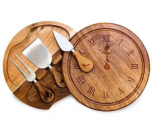 TOSCANA Cinderella Acacia Cheese Cutting Board Tools Set