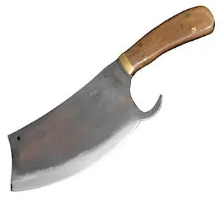 BRAZILIAN FLAME 8' Rustic Carbon Steel Chef But Chers Knife