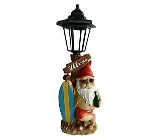 SANTA'S WORKSHOP Swi Garden 16' Solar Beach Gnome