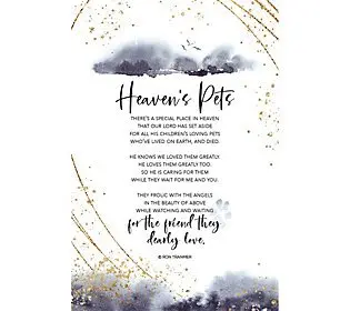 DEXSA COMPANY Heaven's Pets Wood Plaque With Easel And Hanger