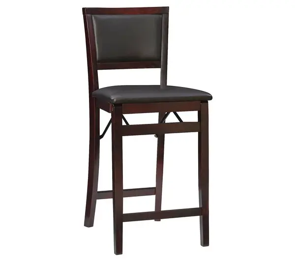 LINON Home Kasey Padded Wood Frame Easy-folding Counter Stool