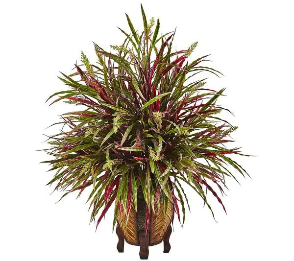 NEARLY NATURAL Autumn Grass Arrangement By