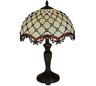 MEYDA Tiffany-style Diamond & Jewel Table Lamp