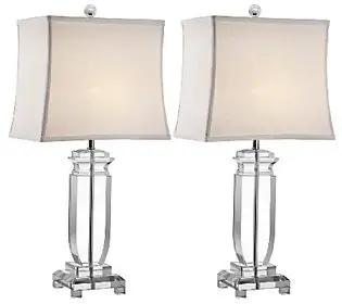 VALERIE PARR HILL Set Of 2 Olympia Crystal Table Lamps Valerie