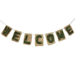 NORTHLIGHT Cozy Twine 'welcome' Hanging Wall De Coration