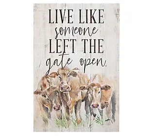 SINCERE SURROUNDINGS Gate Open Rustic Wall Art