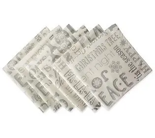 DESIGN IMPORTS Christmas Collage Napkin Set Of
