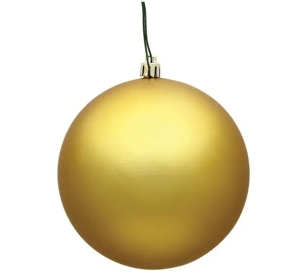 VICKERMAN 6' Matte Ball Christmas Ornament, 4 P Er Bag