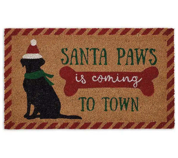 DESIGN IMPORTS Santa Paws Doormat