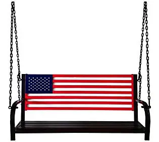 BACKYARD EXPRESSIONS Red, White, Blue, Flag Por H Swing