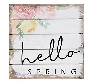 SINCERE SURROUNDINGS Hello Spring Wall Art By