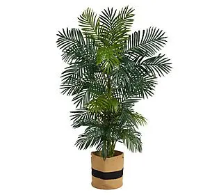 NEARLY NATURAL 6.5' Golden Cane Artificial Palm In Planter