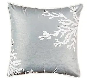 C&F HOME Seafoam Blue Coral Square Pillow