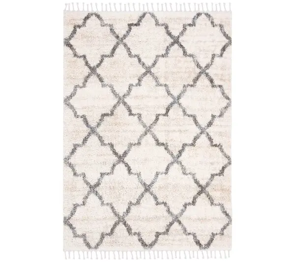 SAFAVIEH Berber Fringe 627 Collection Shag 5'3' X 7'6' Rug