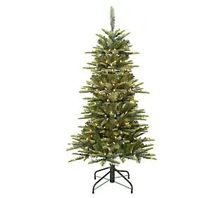 PULEO INTERNATIONAL Puleo Pre-lit 4.5' Slim Aspen Fir Artificial Ch Ristmas Tree