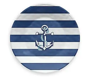 TARHONG Nautical Anchor Set Of 6 8.5' Salad Pla Tes