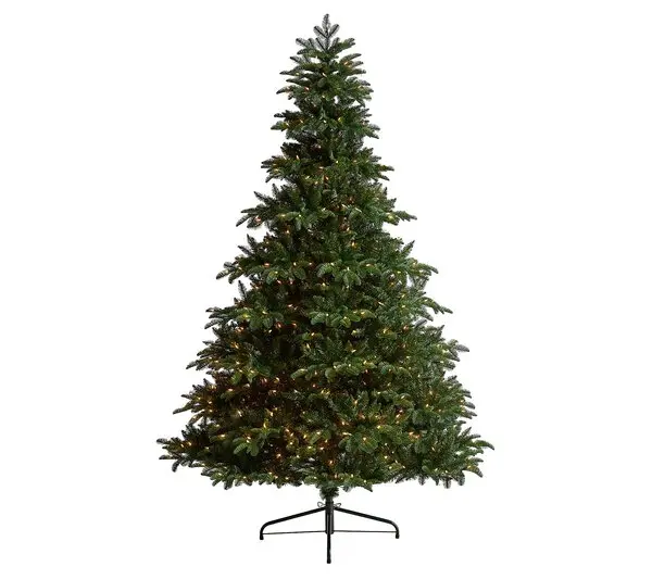 NEARLY NATURAL 8 Ft. Christmas Tree W/700 White Warm Lights