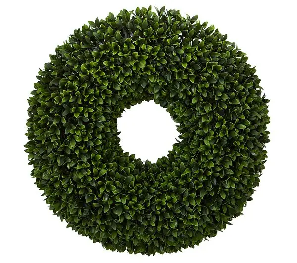 NEARLY NATURAL 24' Boxwood Artificial Wreath By