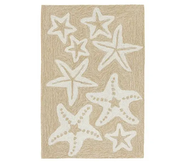 LIORA MANNE Capri Starfish In-out Rug Neutral 2 X 30