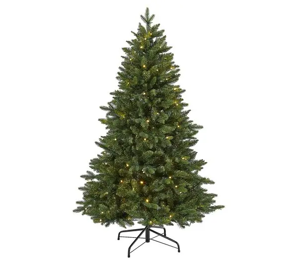 NEARLY NATURAL 5' New Hampshire Fir Christmas T Ree W/150 Led