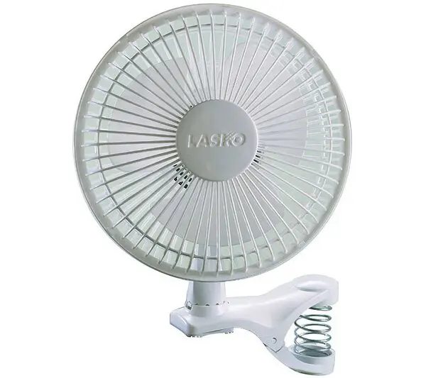 LASKO 6' 2-speed Clip Fan White