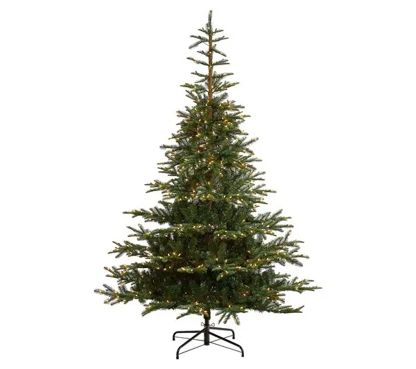 NEARLY NATURAL 8 Ft. Layered Washington Spruce /650 Led