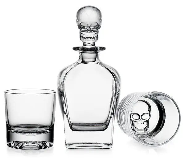 GODINGER Set Of 2 Double Old Fashion Glasses An D Decanter