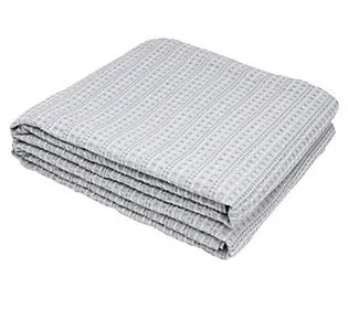 VALERIE PARR HILL Waffle Gray Queen Blanket Valerie