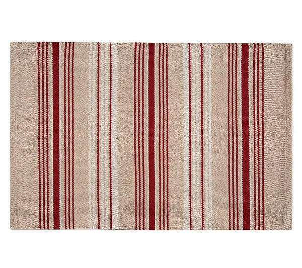 C&F HOME 24' X 72' French Red Stripes Rug