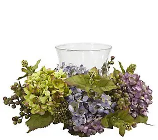 NEARLY NATURAL Mixed Hydrangea Candelabrum Arrangement Near Ly Natural