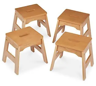 MELISSA & DOUG Wooden Stools Set Of 4