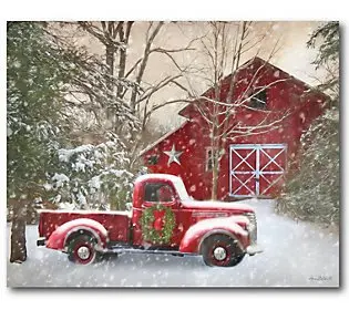 COURTSIDE MARKET Barn With Truck 20' X 24' Canv As