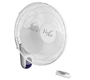 VIE AIR 16' 3 Speed Plastic Wall Fan In White