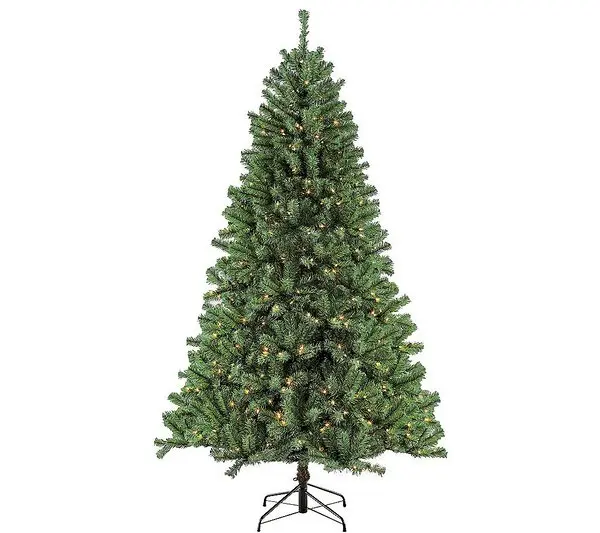 PULEO INTERNATIONAL 7.5' Pre-lit Noble Fir Tree