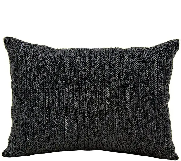 MICHAEL AMINI Beaded Stripes 10' X 14' Throw Pi Llow