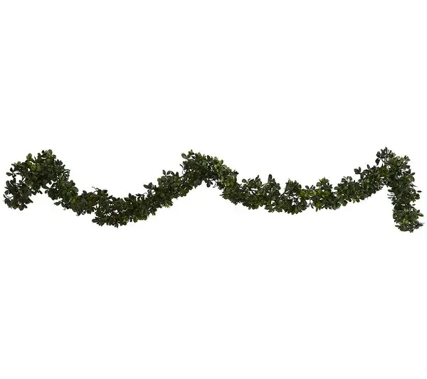 NEARLY NATURAL Set Of 4 6' Boxwood Artificial Garlands Near Ly Natural