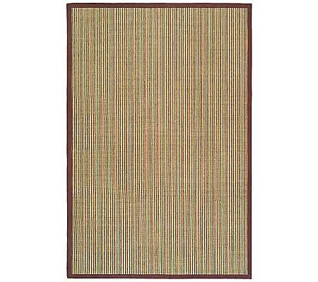 SAFAVIEH Serenity Stripe Natural Fiber Sisal 6' X 9' Rug With Border