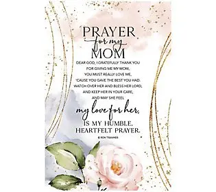 DEXSA COMPANY Prayer For My Mom Wood Plaque With Easel And Ha Nger
