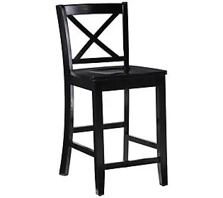 LINON Home Tate X Back Kitchen Counter Stool