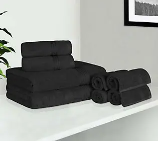 SUPERIOR Egyptian Cotton Absorbent Solid 8-piec E Towel Set