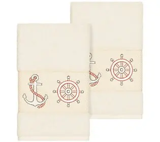 LINUM HOME TEXTILES Easton 2pc Embellished Hand Towel Set