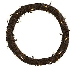 NEARLY NATURAL 20' Lit Vine Wreath By