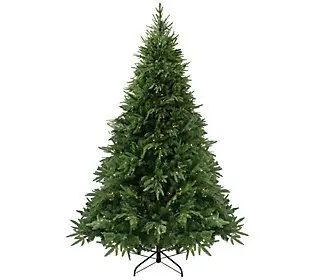 NORTHLIGHT 6.5' Silverthorne Fir Faux Tree-wht Ed Lights