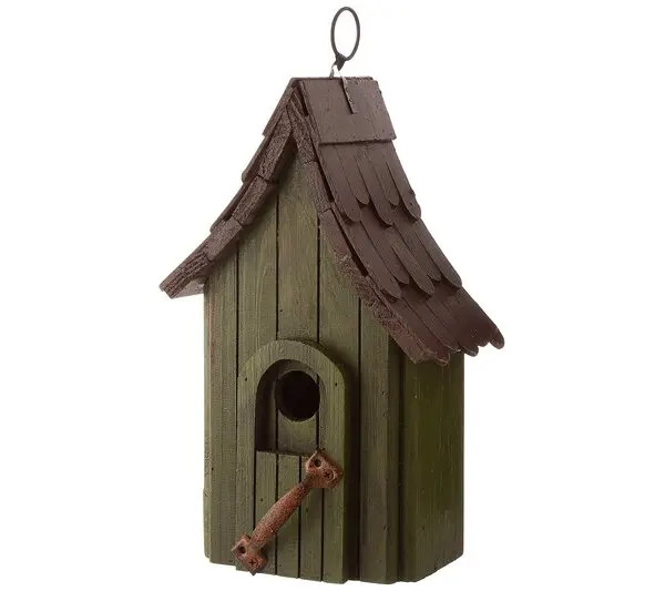 GLITZHOME Alpine Style Distressed Lawn Garden B Irdhouse