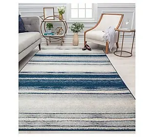 ISAAC MIZRAHI LIVE! Isaac Mizrahi Jaxon Blue Ribbon 8' X 10' Area R Ug
