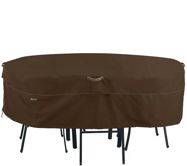 CLASSIC ACCESSORIES Madrona Rainproof Rect/oval Table & Chair Set C Over, Large